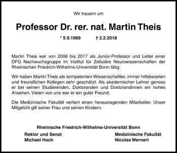 Traueranzeigen von Martin Theis | GA-Trauer.de